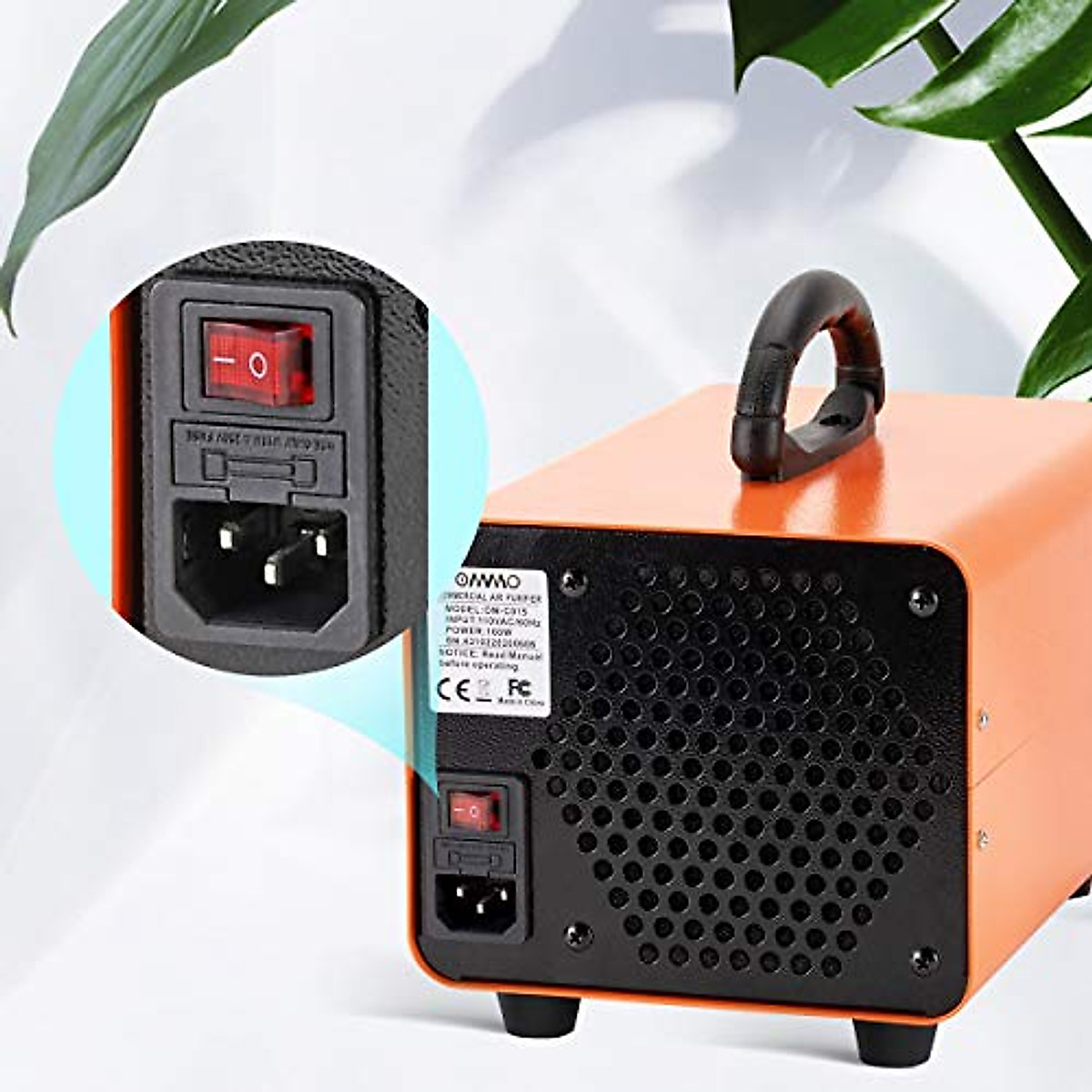 Ozone Machine10000mg/h, OMMO Industrial/Commercial/Home Multipurpose Ozone Machine Air Purifier, 180mins Adjustable Timer for Room, Smoke, Cars, and Pets