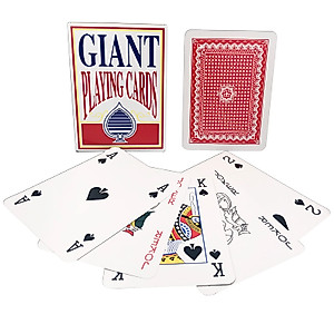 Yuanhe Jumbo Giant Playing Card Deck - 8X11 Inch Large Oversized Cards - Super Big Game Theme Full Deck - For Kids, Adults, Casino Party Decorations