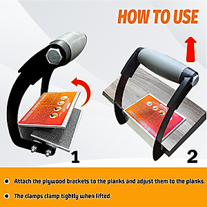 SENKEYFE Mental Panel Carrier Lifting Tool-Plywood Lifting and Carrying Tool,Drywall Carrier Synthetic Cement Board with 0-1 Inch Grip Range,Save Effort Wear Resistant Gripper Clamp Tool for Wood