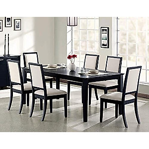 Coaster Home Furnishings Louise Rectangular Dining Table with 18-inch Leaf Black (101561)