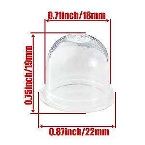 YOFMOO Pack of 5 Primer Bulb Compatible for Chainsaw Trimmers Brushcutter Blower Homelite Echo Ryobi Poulan McCulloch Zama C1Q C1U C1M Series Carburetor 0057003 0058001 12538108660