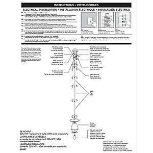 Globe Electric 64847 Nate 1-Light Pendant, Oil Rubbed Bronze, Clear Glass Shade, Bulb Not Included