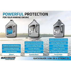Quicksilver 10W-30 Synthetic Marine Engine Oil - 1 Gallon