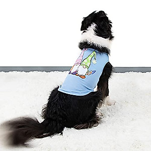 Summer Puppy Dog Shirts Clothes - Soft Stretchy Dogs Apparel Puppy T-Shirts Sleeveless Pet Vest for Large Dogs(Large,Pink+Blue)