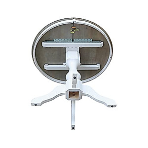 IC International Concepts Leaf Dining Table, Height, White/Heather Gray