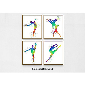 Male Ballet Dancer Abstract Wall Art Print 8x10, Set of 4, Perfect for for Ballet Dancer, Teacher and Lover of Ballet, Ideal Bedroom, Dance Studio, Locker Decor