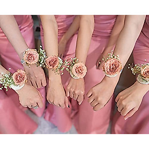 Elastic Wrist Corsage Bands, Elastic Wristlets for Wedding Prom Flowers (24 Pieces)