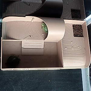 Creation Core Deluxe Turtle Lagoon with Basking Ramp Vivarium Box Reptile Habitat for Tortoise Amphibious Aquariums Tank