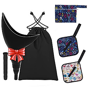 Oegteis Female Urinal and Pee Cloth, Female Urination Device, Reusable Silicone Female Urinal, Portable Urinal Allows Women to Pee Standing Up, Portable Women Urinal Suitable for Outdoor Activities