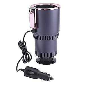 Cooler Warmer Cup Holder 2‑in‑1 Universal Intelligent Aluminum Accessory Travel Coffee Mug for Car Truck Electric Heated Travel Mug Heating Cup Keep Milk Warm for Home Trip Auto Universal