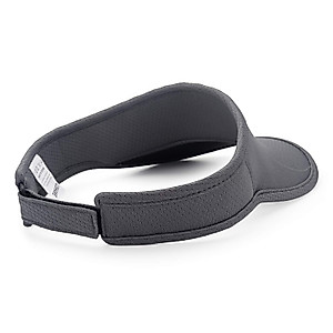 USHAKE Sun Visor Hat - Ultimate Protection and Comfort for Outdoor Activities - Golf Running Jogging Tennis Hiking Dark Grey