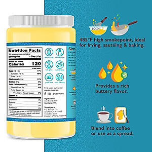 Simply as-is | Grass-Fed, Pasture-Raised | Ghee Clarified Butter | Lactose Free | 28 fl oz