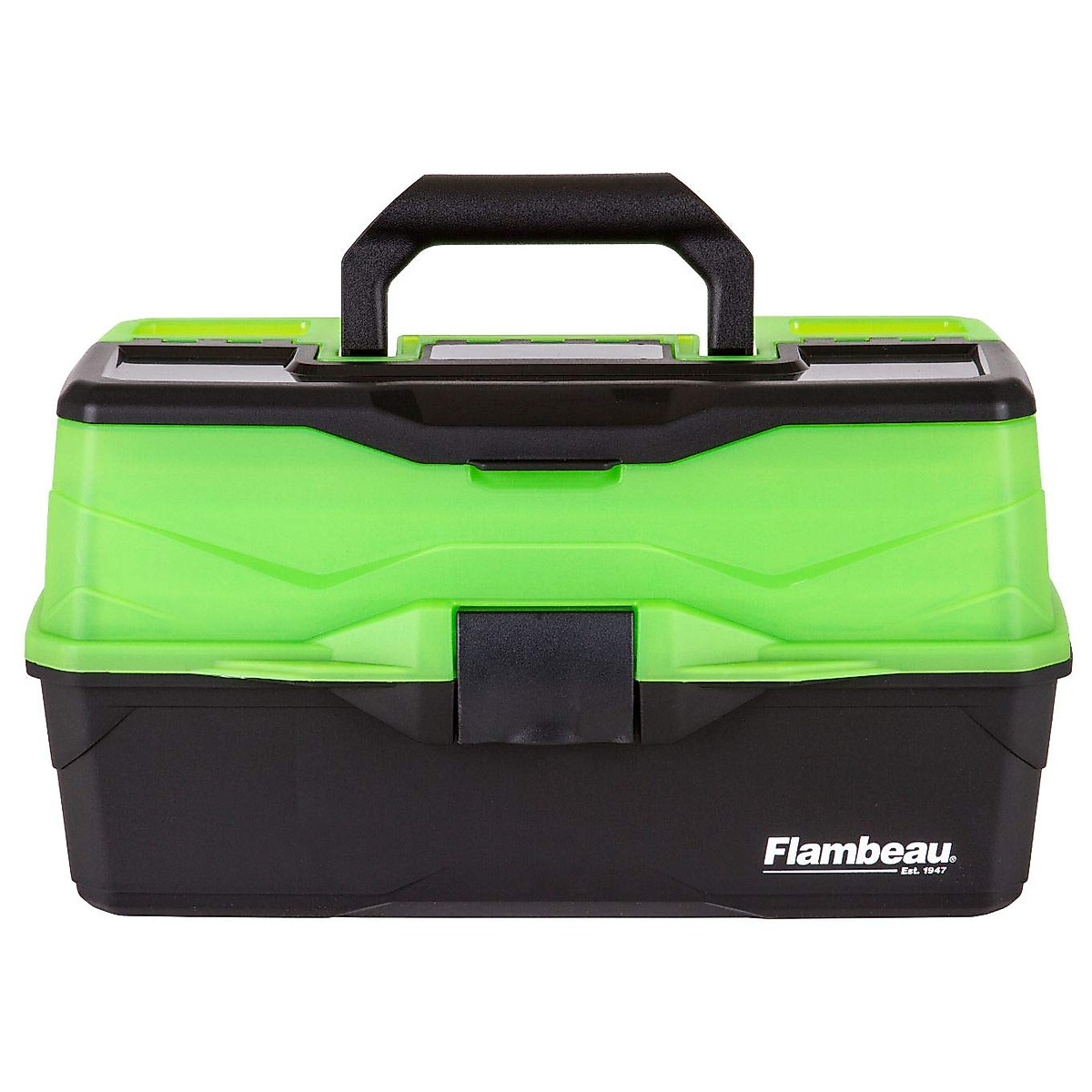Flambeau Outdoors 6383AMG 3-Tray Classic Tray Tackle Box, Portable Tackle Organizer, Frost Green/Black