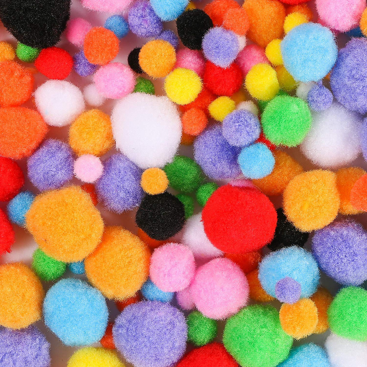 100 Pcs Pom Poms Craft Kit - Vibrant DIY Creative Materials