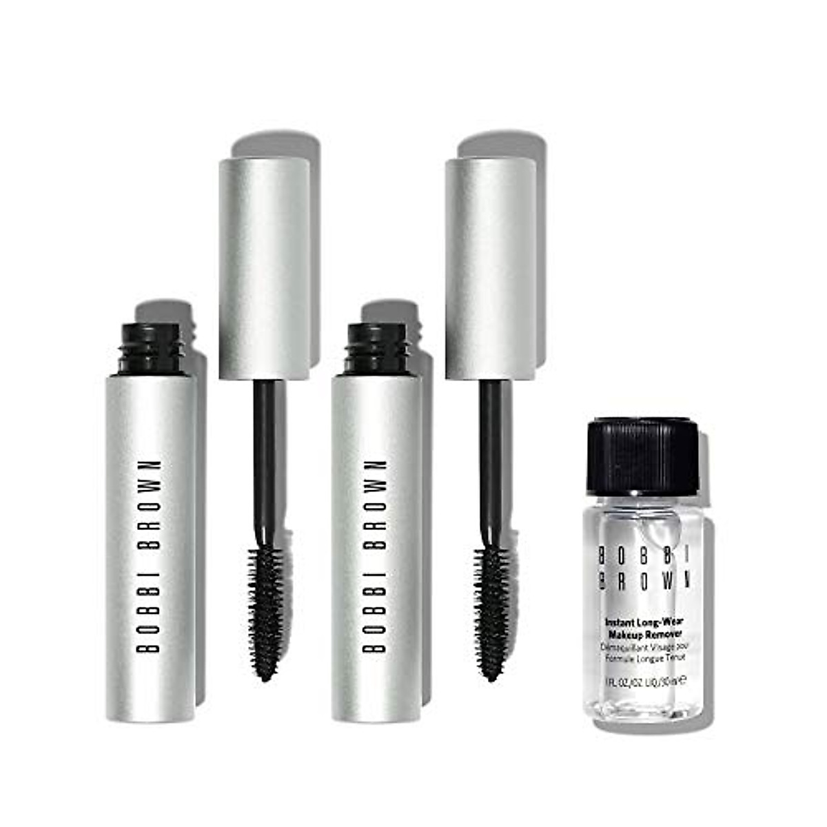 Bobbi Brown Smokey Eye Mascara Duo Set Two Smokey Eye Mascaras and Mini Instant LongWear Makeup Remover, 1 Count