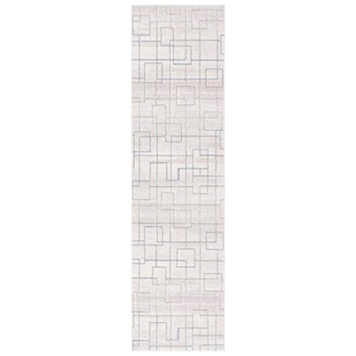 Safavieh Blair Collection Machine Washable Slip Resistant 2'2" x 8' Beige/Grey BLR238B Entryway Foyer Living Room Bedroom Kitchen Runner Rug