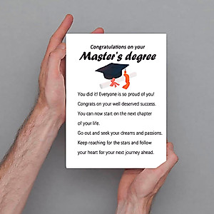 Dapofajo Congratulations on Your Master’s Degree Card, Graduate Student Card, You did It Card, Master's Graduation Greeting Card