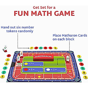 Yuka Champs Smart Math Games for Kids 6-8, 8-12 Age Group, Learn Math Manipulatives - Multiplication, Division, Addition and Subtraction with Educational Toy Board Games, for Boys and Girls