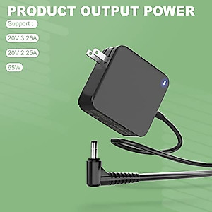65W AC Charger Power Cord for Lenovo Laptop IdeaPad 3 Flex 5 14 15 14iwl S340 S145 100s 110 310 320 330 330s 510 510s V14 V15 Power Adapter Supply