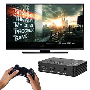 AGPTEK HD Game Capture Video Capture 1080P HDMI/AV Recorder Xbox 360&One/ PS3 PS4,Support Mic in with Both HDMI and AV Input