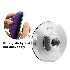 YDROWN 3 Inch Aluminium Backer Pad for Diamond Polishing Pad Holder Hook and Loop Connector 5/8-11 Thread (3 Inch)