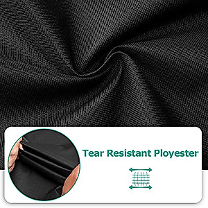 SunPatio Grill Cover 55 Inch, Outdoor Heavy Duty Waterproof Barbecue Gas Grill Cover, UV & Fade Resistant, All Weather Protection Compatible for Weber Charbroil Nexgrill Kenmore Grills and More, Black