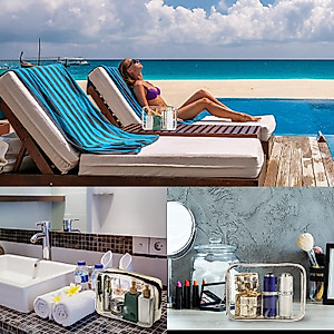 Ovenot 4 Pcs Clear Makeup Bags with Zipper, Makeup Cosmetic Bag for Women Men, Makeup Bag for Travel, Bathroom