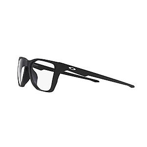 Oakley Men's Ox8058 The Cut Square Prescription Eyewear Frames, Satin Black/Demo Lens, 56 mm