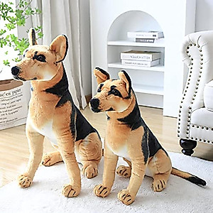 Simulation Dog Plush Toys, Cute Kawaii Puppy Soft Stuffed Real Pillow Home Decoration, for Kids Boys Gifts 40Cm A