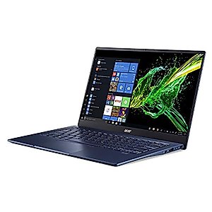 Acer Swift 5 Ultra-Thin & Lightweight Laptop, 14" Full HD IPS Touch, 10th Gen Intel Core i7-1065G7, 8GB LPDDR4, 512GB PCIe NVMe SSD, FP Reader, Wi-Fi 6, Back-lit Keyboard, Windows 10, SF514-54T-76PY