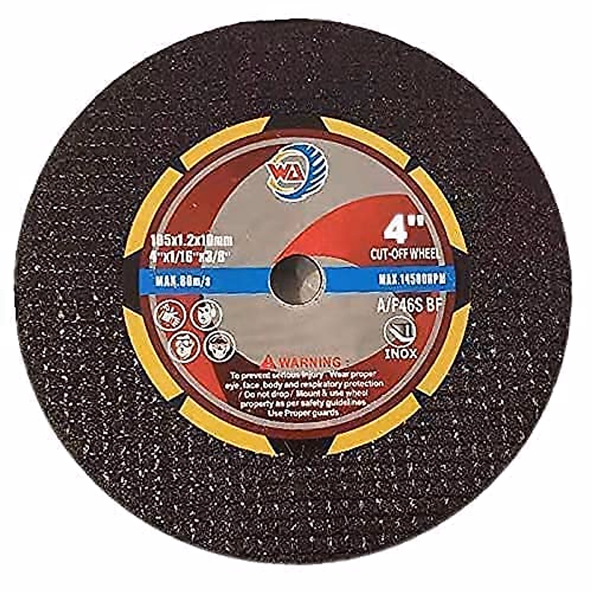 WA 25PACK - 4"x 0.045"x3/8" Thin Cut Off Disc, Die Grinder Tool Accessories Discs Cutting Wheel, 4 inch Cutoff Blade 3/8 in Arbor for General Metal, Steel, Stainless, Wood