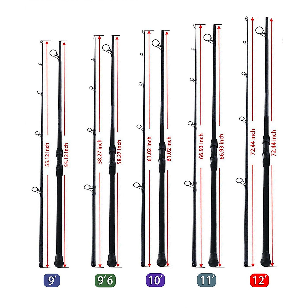 LITTMA—Surf Spinning Rod LITTMA Surf Rods Saltwater 12ft 9ft 10ft 11ft Graphite Surf Rod Surf Casting Rod Surf Fishing Rod Surf Rod Saltwater Surf Travel Rod Surf Rod Barra de Surf Surf Rod