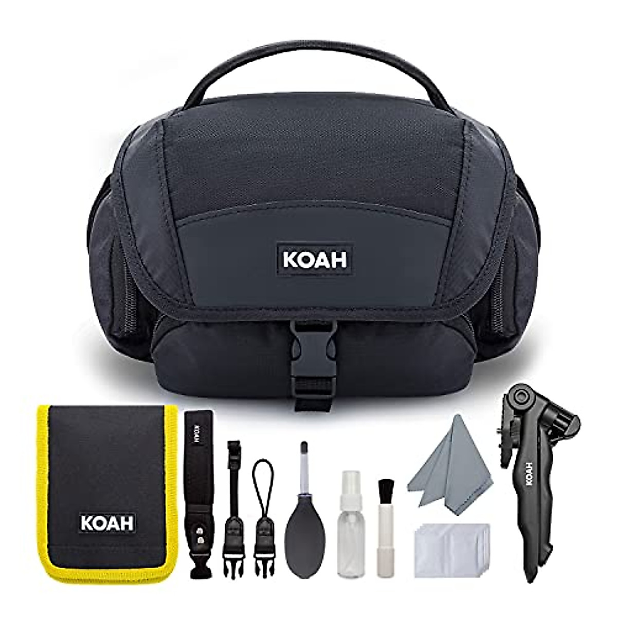 KODAK PIXPRO AZ252 Astro Zoom Digital Camera (Black) Bundle with 32GB Card, Case, Koah Nostrand Avenue Gadget Bag with Accessory Kit and Rechargeable Batteries