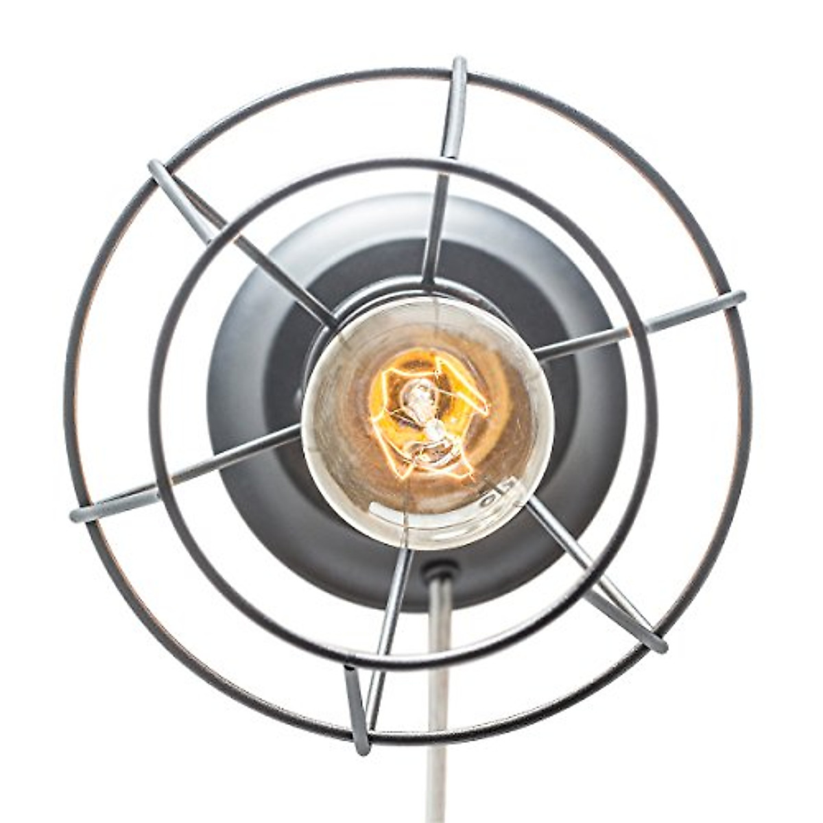 Globe Electric 65291 1-Light Plug-in or Hardwire Industrial Cage Wall Sconce, Matte Black Finish, On/Off Rotary Switch, 6ft Clear Cord, Wall Lights for Bedroom Plug in, Kitchen Sconces Wall Lighting