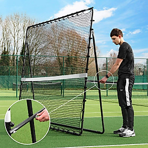 Tennis Rebound Net Trainer (9' x 7') - New and Improved 2017 Model [Net World Sports]