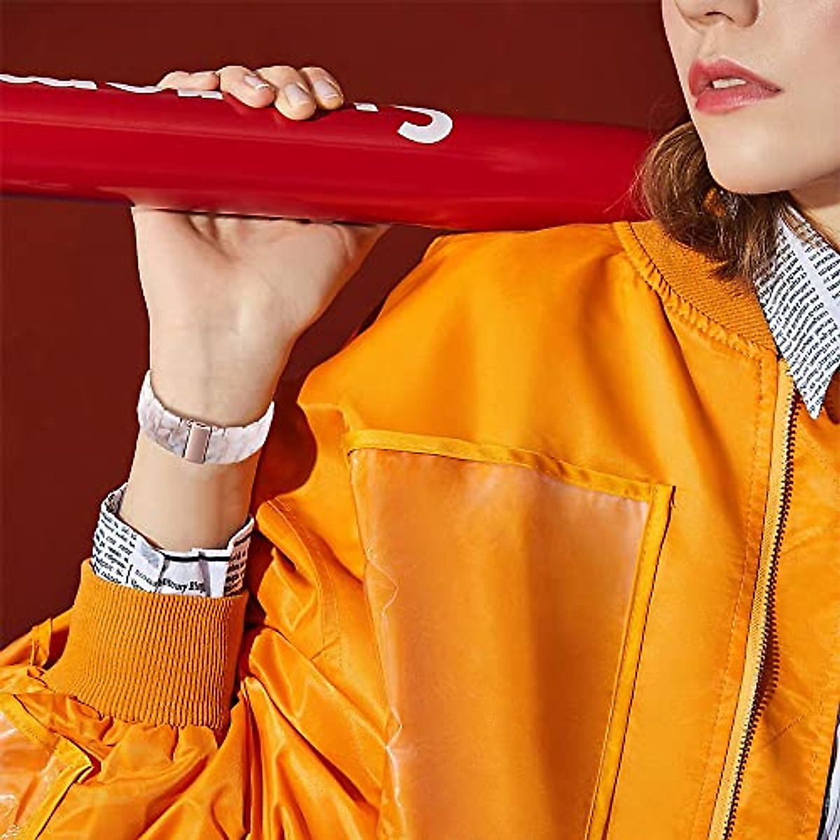 OCEBEEC Resin Bands Compatible with Apple Watch 38mm 40mm 41mm 42mm 44mm 45mm, Light Resin Strap Bracelet Replacement for iWatch SE Series 7/6/5/4/3/2/1 Women Men (Pink Flower, 38mm/40mm/41mm)