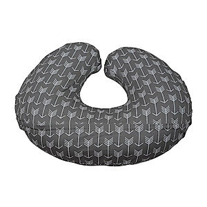Adorology Nursing Pillow Slipcover, Gray Arrow Design, Maternity Breastfeeding Newborn Infant Feeding Cushion Cover Case, Baby Shower for New Moms