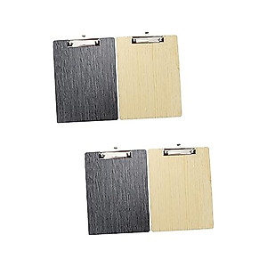 4 pcs Folder Board Paper Folder Plastic folders Office File folders Classroom clipboards Wood Clip hardboard Wooden clipboard Exam Paper Clips Writing Base Plate Clip Board Nurse