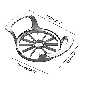 SAVORLIVING Apple Slicer, Upgraded Version 12 Slices Extra Large Apple Cutter, Stainless Steel Ultra-Sharp Apple Slicer and Corer, Pitter, Apple Divider Up to 4 Inches Fruit (Upgraded)