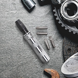 ABN Manual Reversible Impact Driver Set - Flathead 5/16 and 3/8in and Phillips #2 and #3 Hand Impact Driver Tool Bits