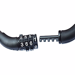 Bicycle Locks Heavy Duty Anti Theft Bike Lock Bike Lock 4 Digit Code Combination Bicycle Security Lock Bike Cable Basic Coiling Resettable Combination Cable Bike Lock, for Bicycle Outdoors