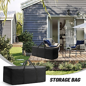 GREHABOR Outdoor Cushion Storage Bags 68 Inch Waterproof Extra-Large Patio Cushion Storage with Zipper & Padded Handle for Patio Furniture Christmas Tree