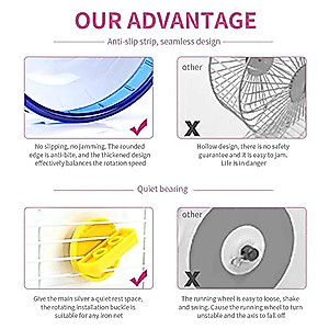 TDDGG Hamster Exercise Wheel Pet Running Spinner Exercise Wheel Silent Toys Sturdy Hamster Wheel Silent Hamster Wheel (Color : Blue)