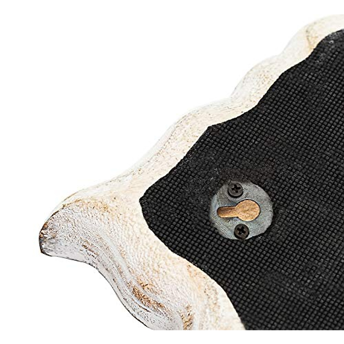 HAWOO White Decorative Tray Leaf Design Wooden Serving Tray Platter Crafts, Food Tray for Dining Kitchen, Living Room, Size 11.25'' X 7''