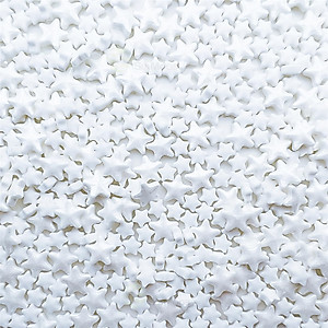 SE Si&Moos White Star Sprinkles Edible White Stars for Cake Decorating Star Icing Decorations Edible Stars Large and Small Christmas Cookie Decorations White Sprinkles for Cake,Cupcakes 3 OZ with Tweezers