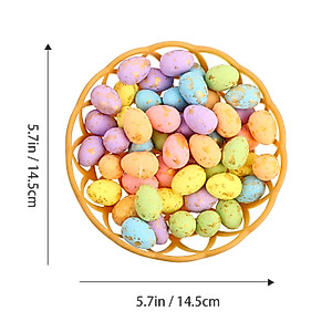 Kisangel 100pcs Flower Basket Easter Egg Decoration Easter Simulation Egg Home Accents Decor Toys in Bulk Mini Easter Eggs Festival Confetti Eggs Foam Material Wall Hanging Child The Bird