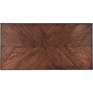 AOCOROE Large Wood Coffee Table with Lockable Casters French Country Style Coffee Table with Drawers. 47 Inch Center Table for Living Room