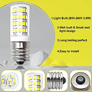 SigeIy 5304517886 Refrigerator Light Bulb Replacement Compatible with Frigidaire Electrolux Refrigerator Replace 5304498578 KEI D28a KEL2811 7297114000 7241552801 5304495326 (100V-265V 3.8W) White