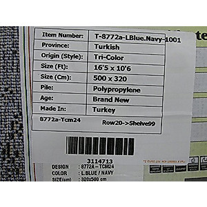 Unique Loom Del Mar Collection Area Rug - Jennifer (10' 6" x 16' 5" Rectangle, Blue/ Navy Blue)