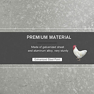 PawHut 30 lbs Capacity Automatic Chicken Poultry Feeder with a Galvanized Steel and Aluminium Build, Weatherproof Design